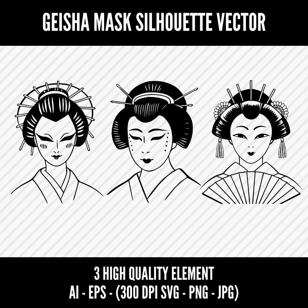Geisha SVG | Geisha PNG | Geisha Vector Japanese | Geisha Clip Art for ...