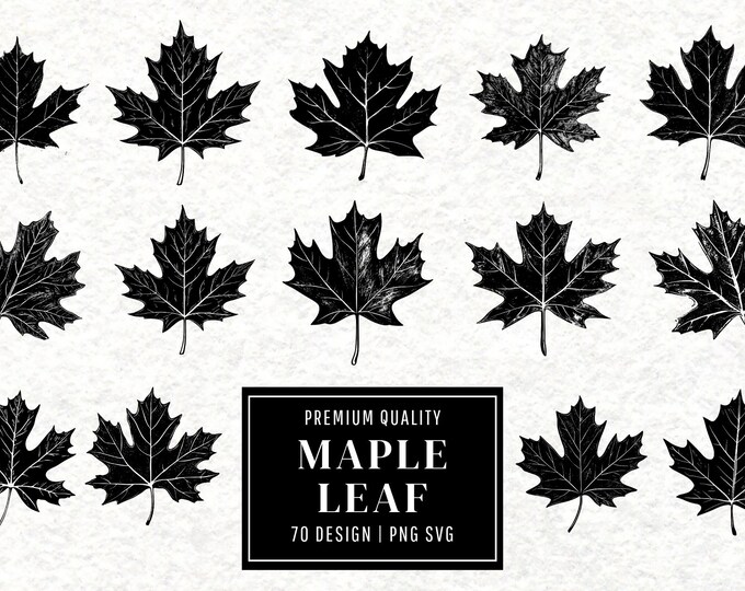 6 Maple Leaf SVG, Maple Leaf Clipart, Cut Files for Silhouette, Files ...