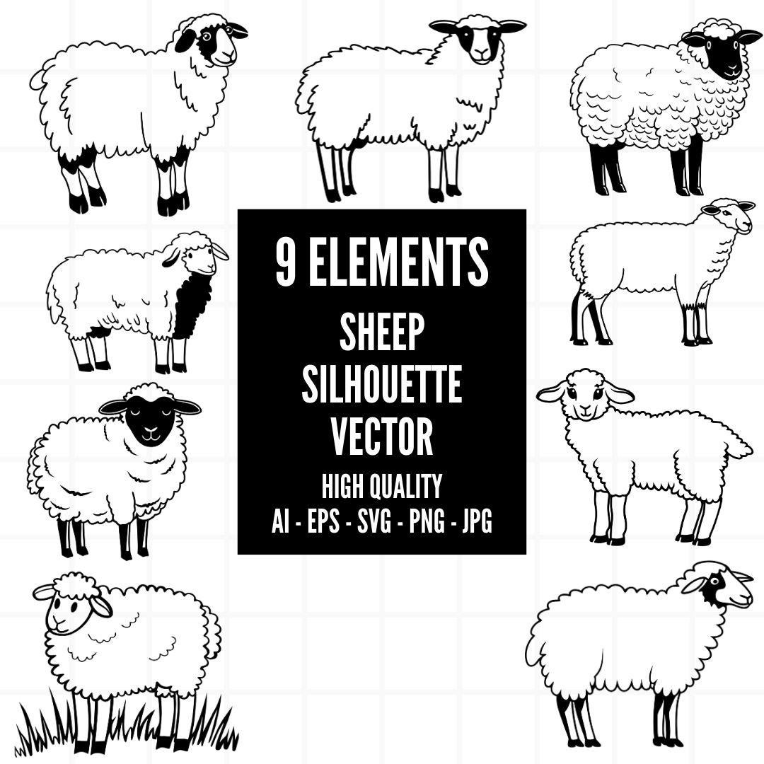 Cute Sheep SVG | Sheep PNG | Sheep Vector Animal | Sheep Clip Art for ...