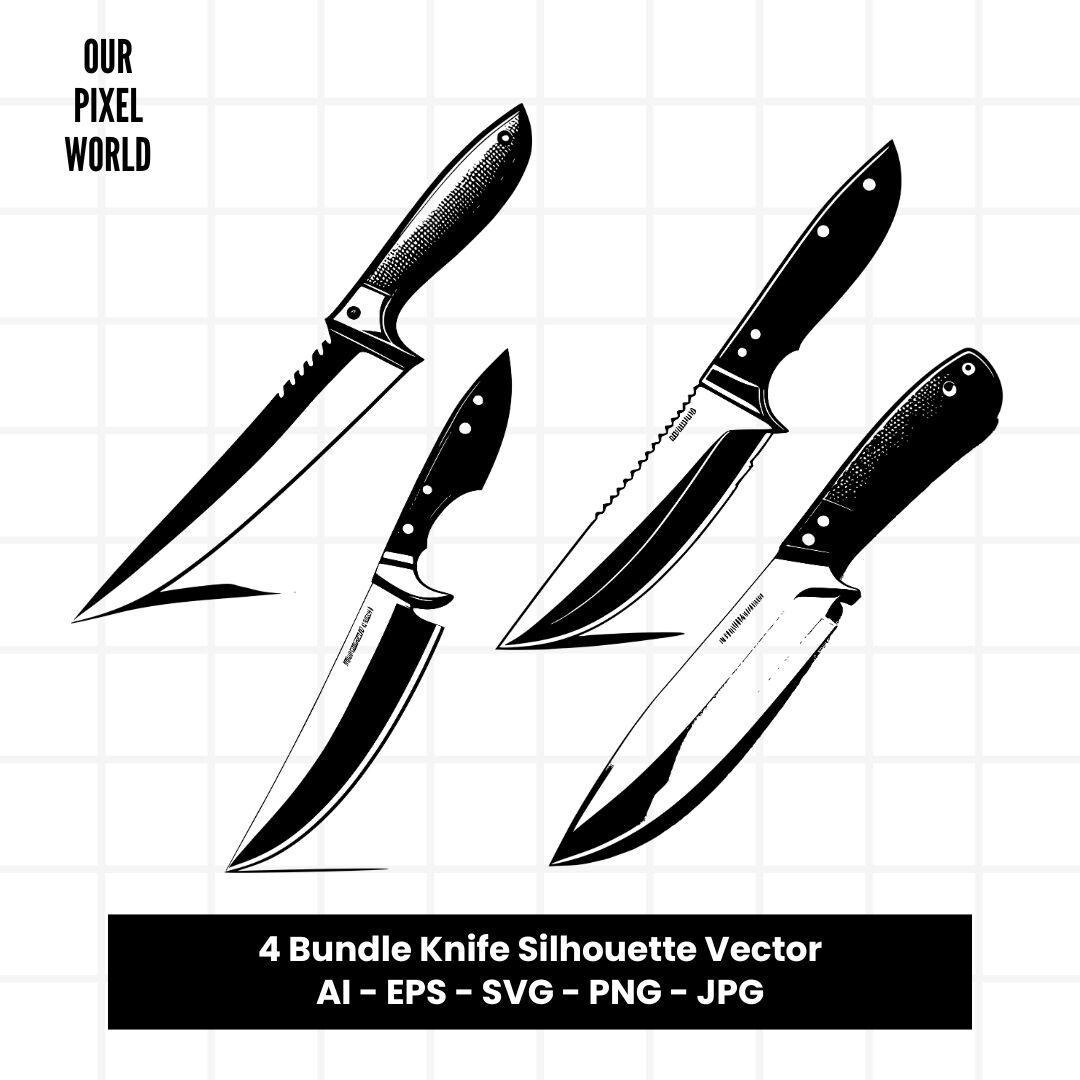 Knife Bundle SVG | Knives PNG | Tools Sharp Vector Editable Color ...