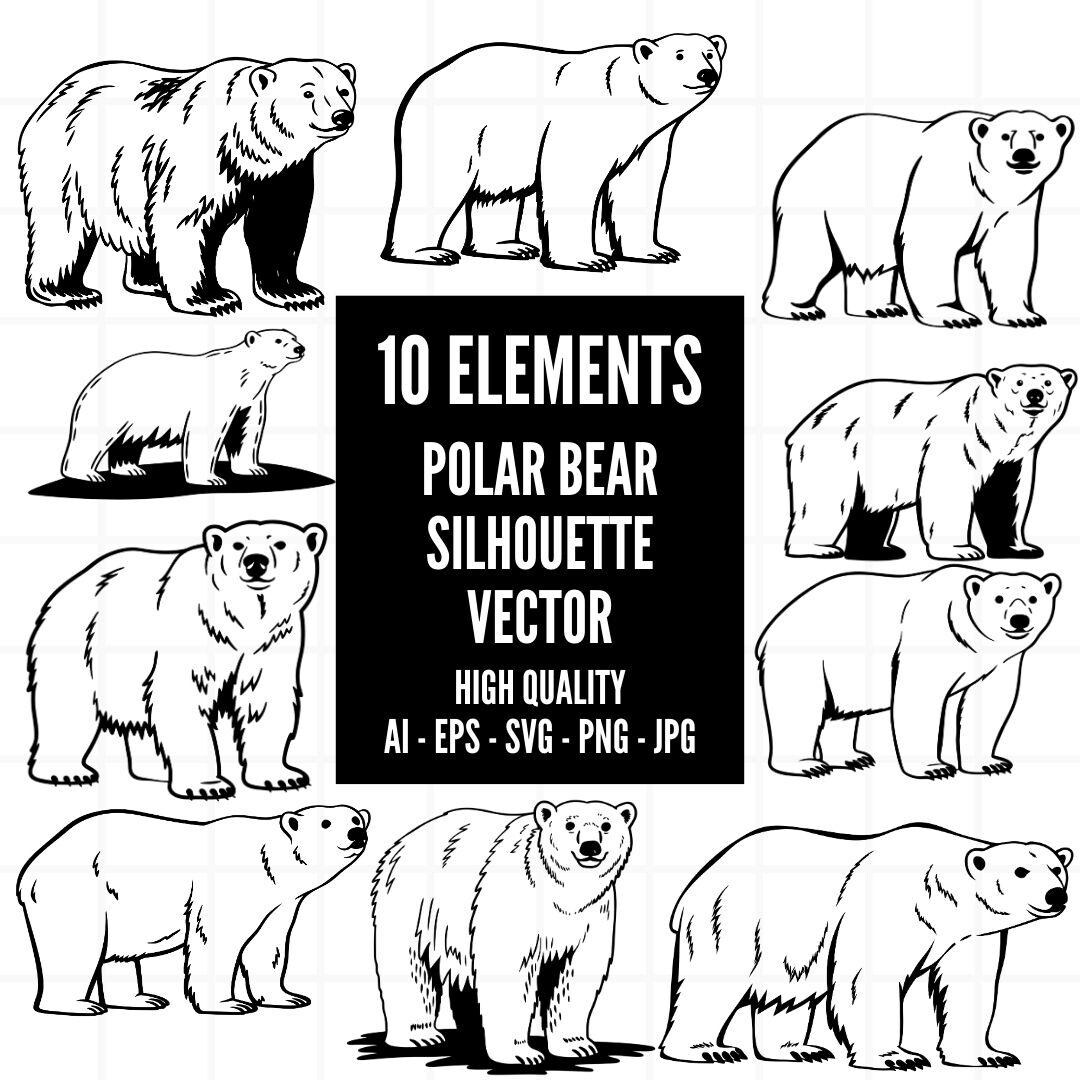 Polar Bear SVG | Polar Bear PNG | Polar Bear Vector Animal | Bear Clip ...