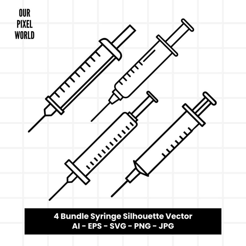Syringe Bundle SVG | Medical PNG | Medicals Vector | Healthcare Clip ...