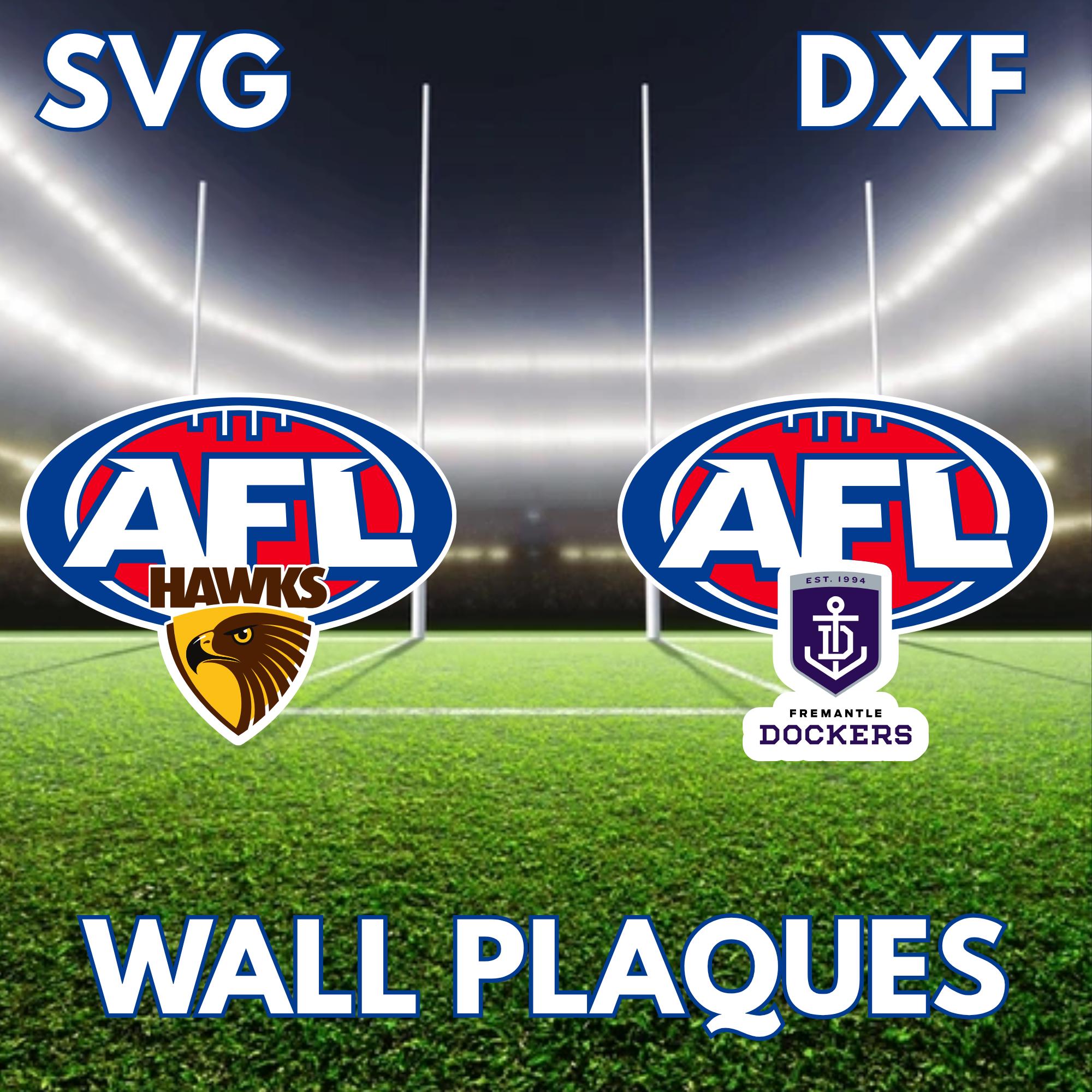 ALL 18 Teams AFL Plaque SVG File | Digital Download - Etsy