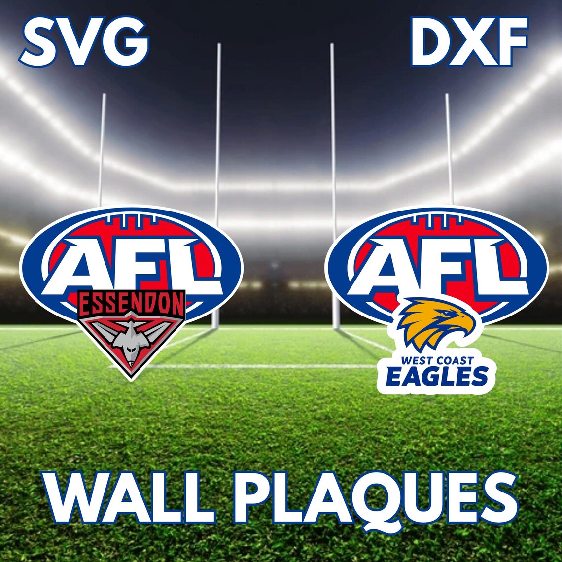 ALL 18 Teams AFL Plaque SVG File | Digital Download - Etsy