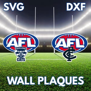 ALL 18 Teams AFL Plaque SVG File | Digital Download - Etsy