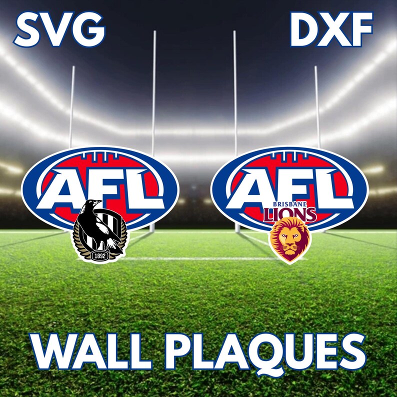 ALL 18 Teams AFL Plaque SVG File | Digital Download - Etsy