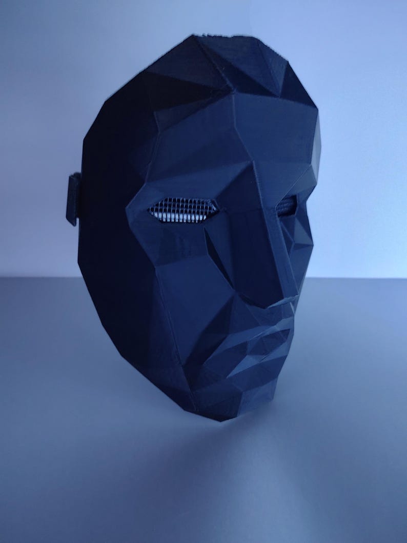 High Quality Front Man Mask W/ Eyes and Head Strap Inspired by Squid ...