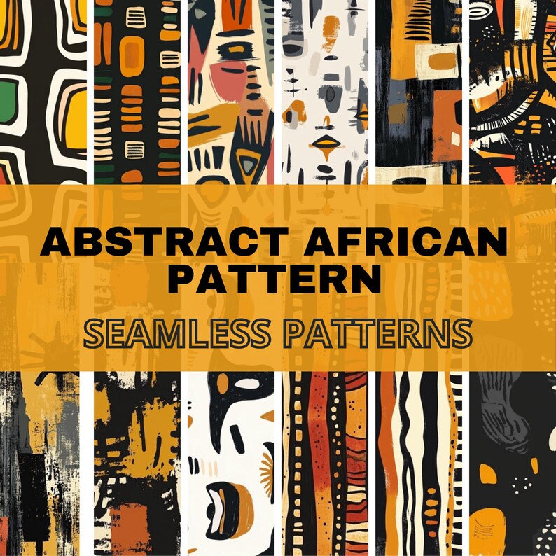 Abstract African Pattern | Ethnic Digital Paper Bundle | Instant ...