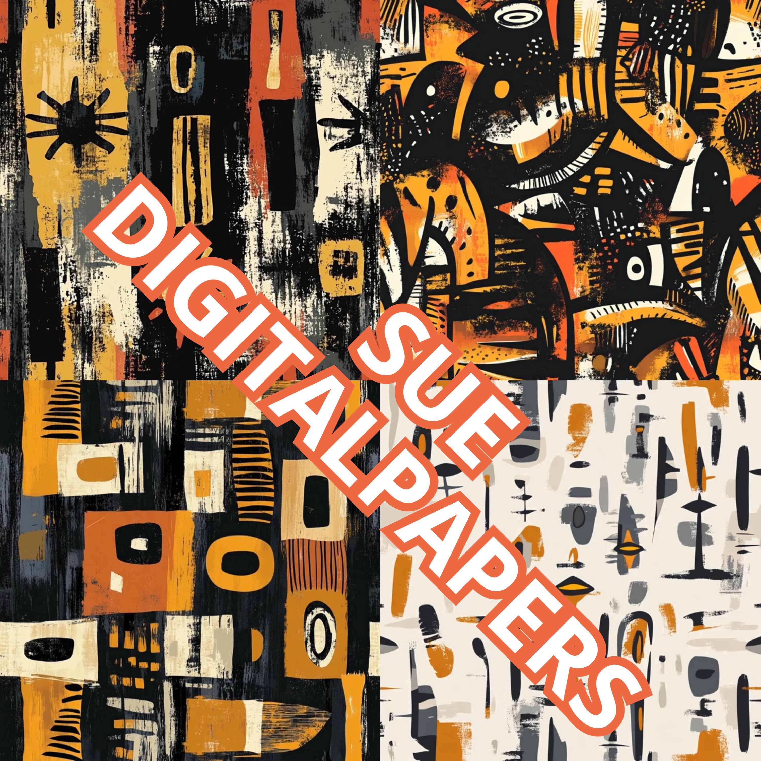 Abstract African Pattern | Ethnic Digital Paper Bundle | Instant ...