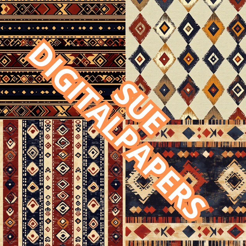 African Ethnic Seamless Pattern | Ethnic Digital Paper Bundle | Instant ...