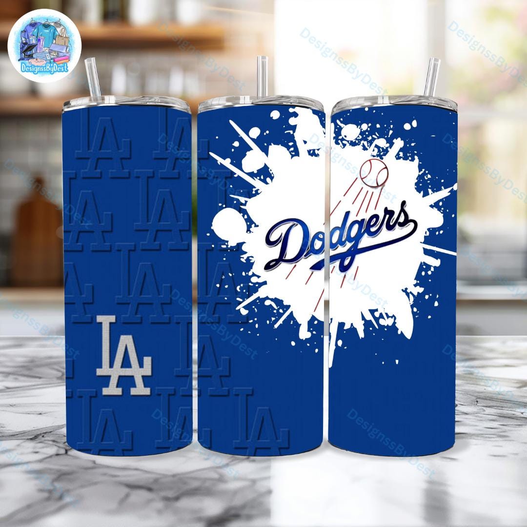 Dodgers Paint Splash 20oz Tumbler - Etsy