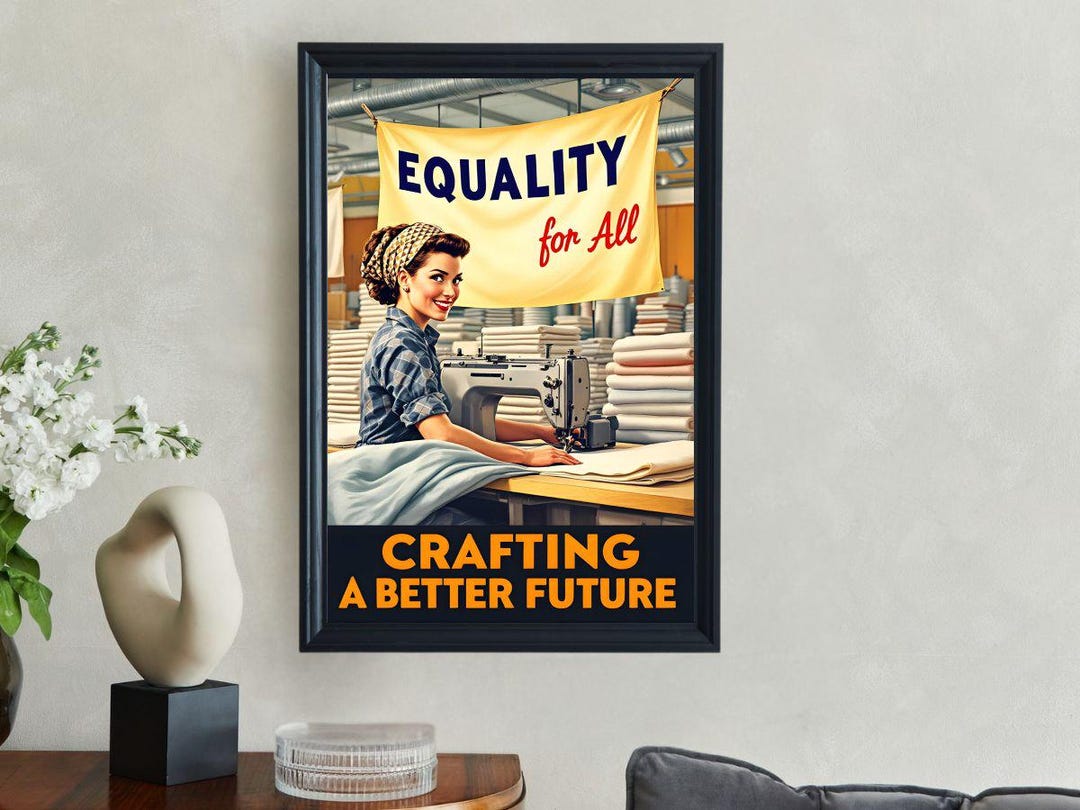 Vintage Equality Poster, Inspirational Wall Art, Feminist Empowerment ...