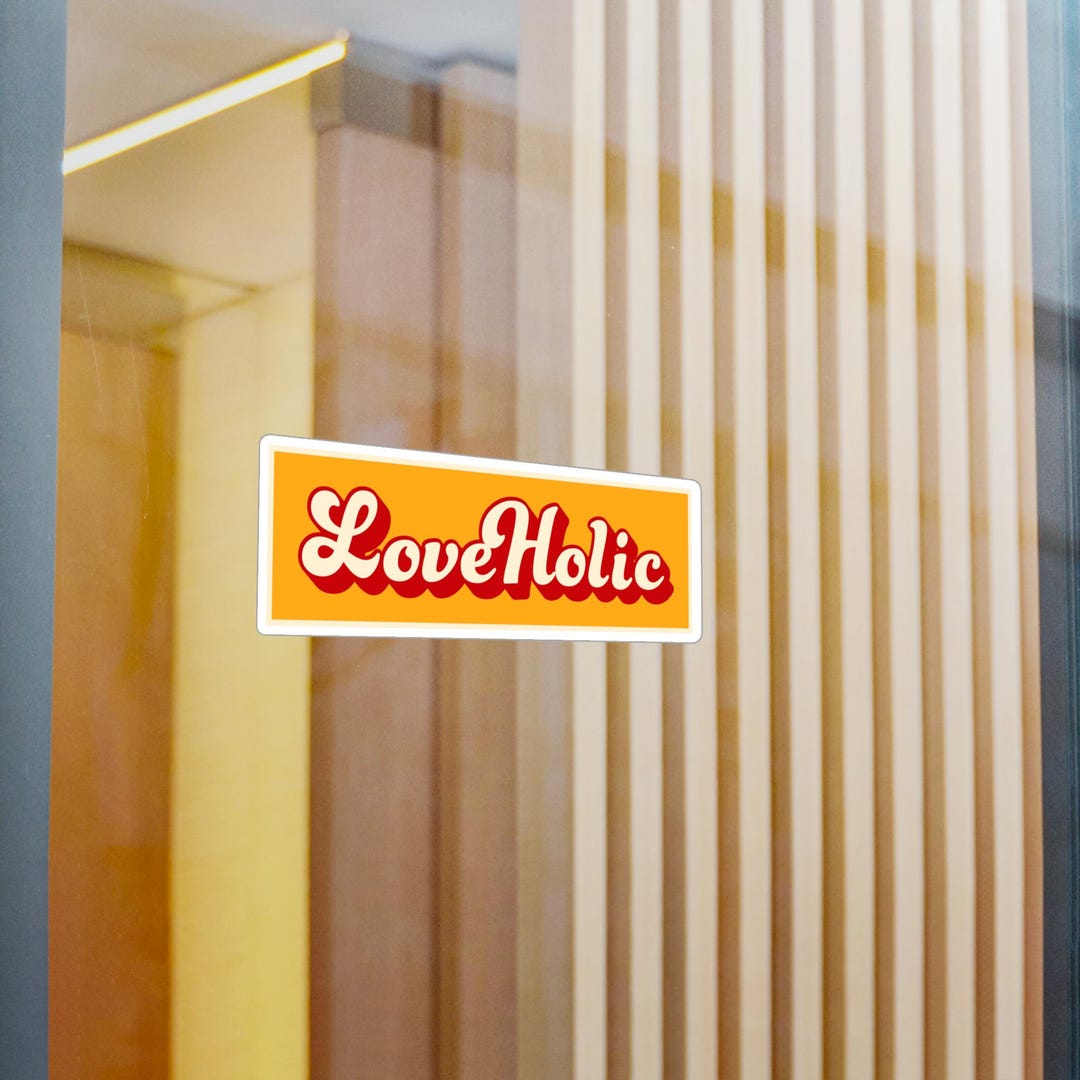 Love Holic Vinyl Decal - Retro 70s Style Bumper Sticker - Etsy