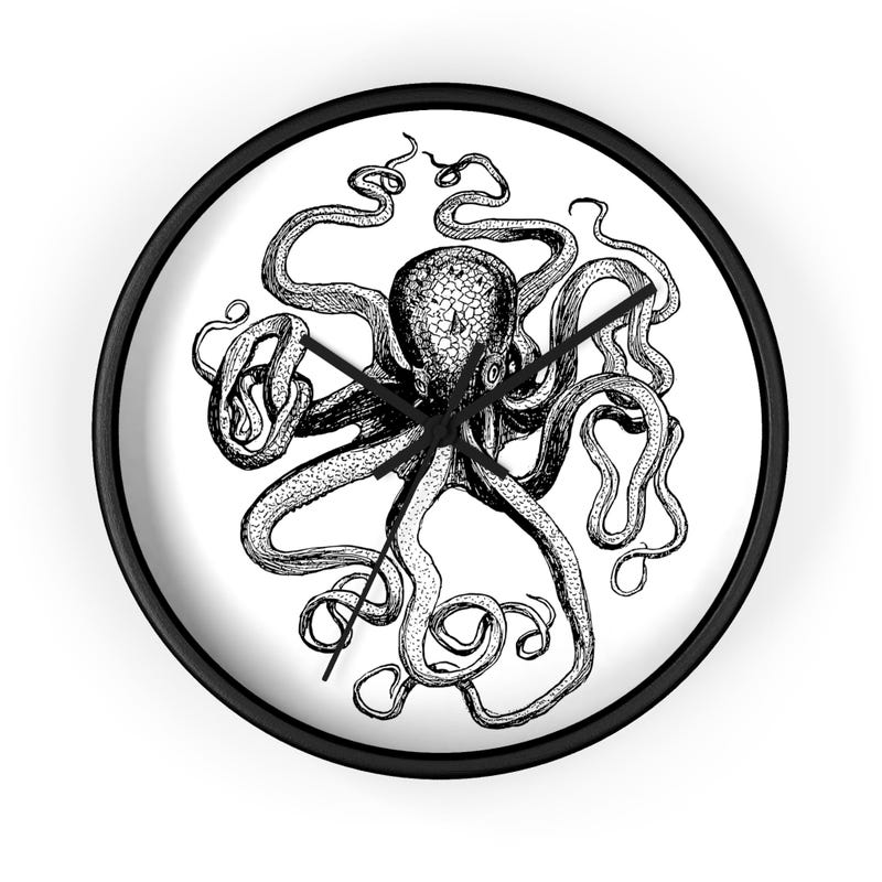 Octopus Wall Clock - Etsy