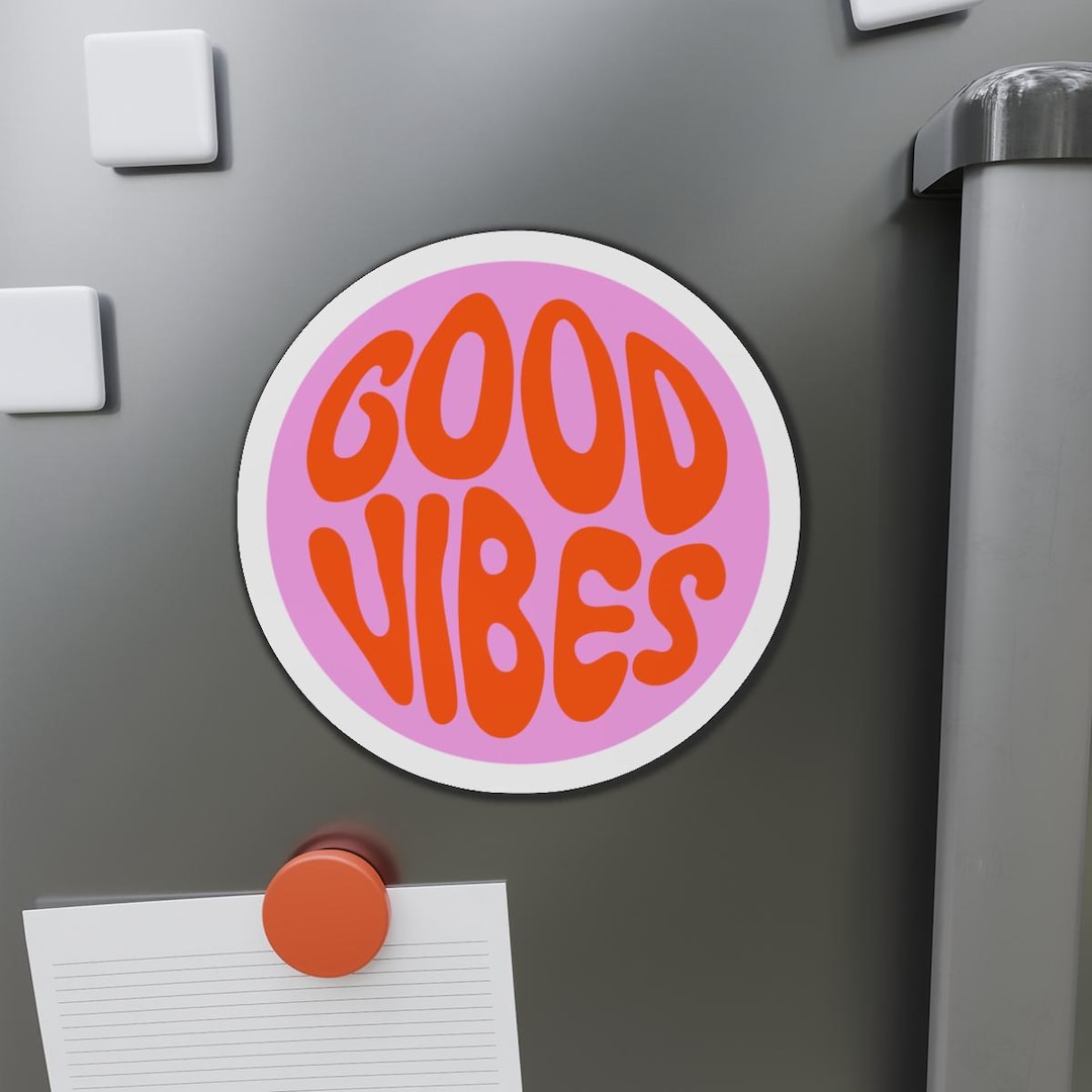 Retro Y2K Good Vibes Magnets: Colorful Affirmations, Fun Home Decor - Etsy