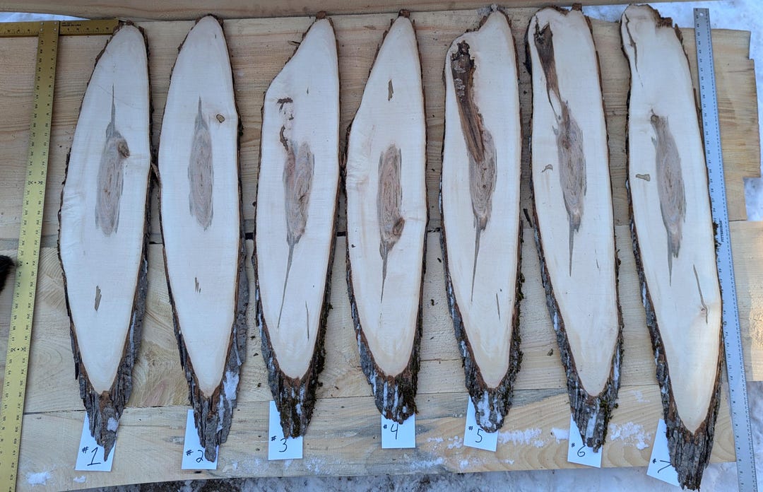 Ultra-wide Oval Maple Live Edge Slabs - Etsy