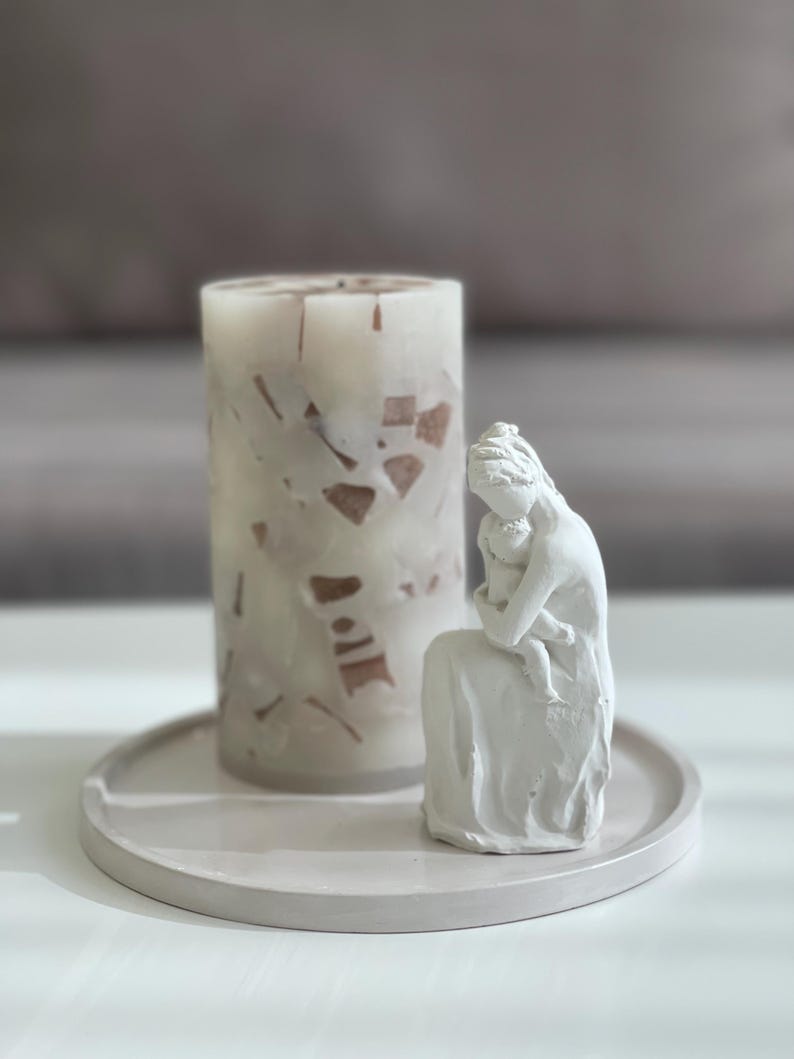 New Mom Figurine / Chic Motherhood Decor Handcrafted Sculpture for the ...