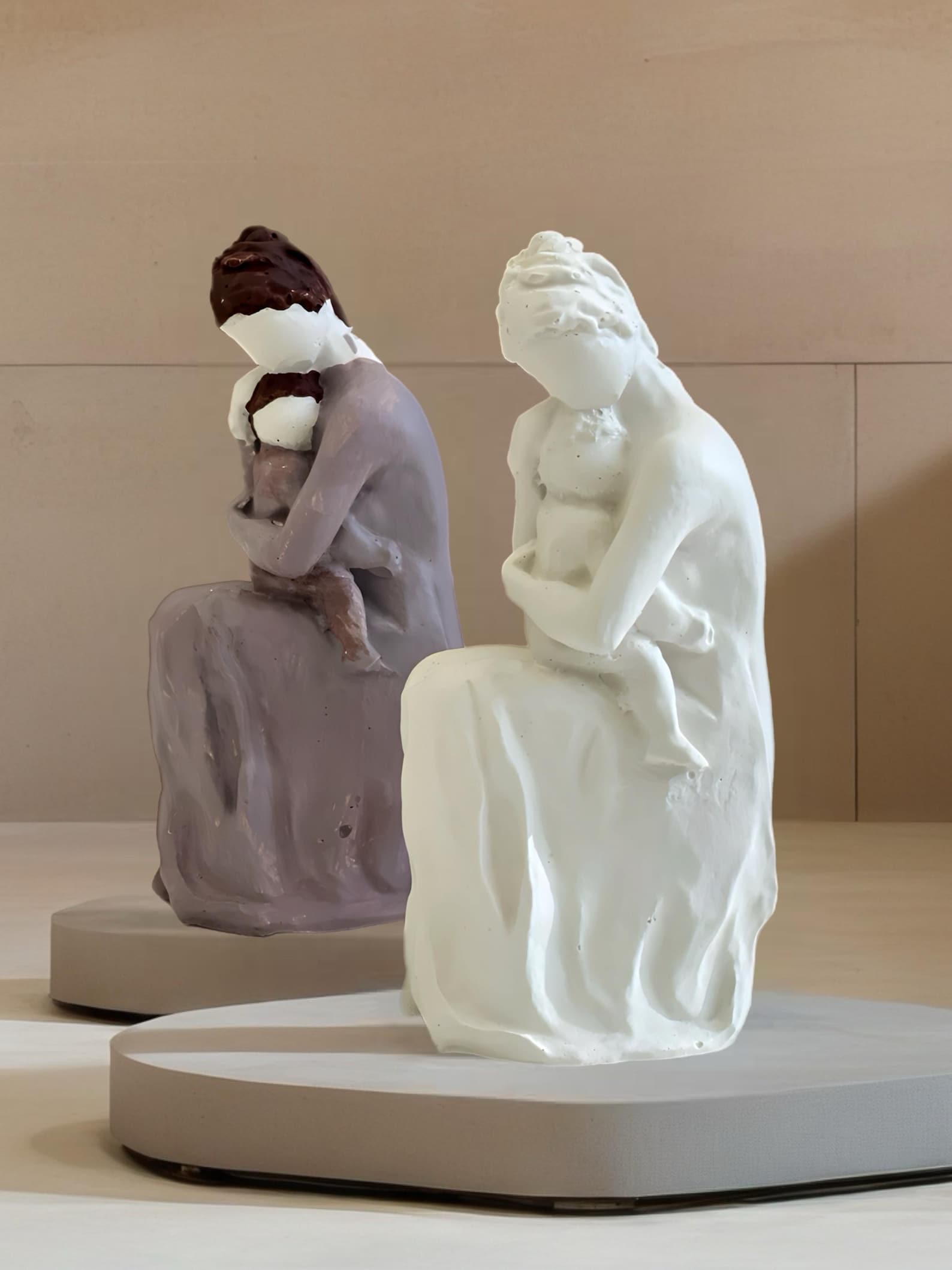 New Mom Figurine / Chic Motherhood Decor Handcrafted Sculpture for the ...