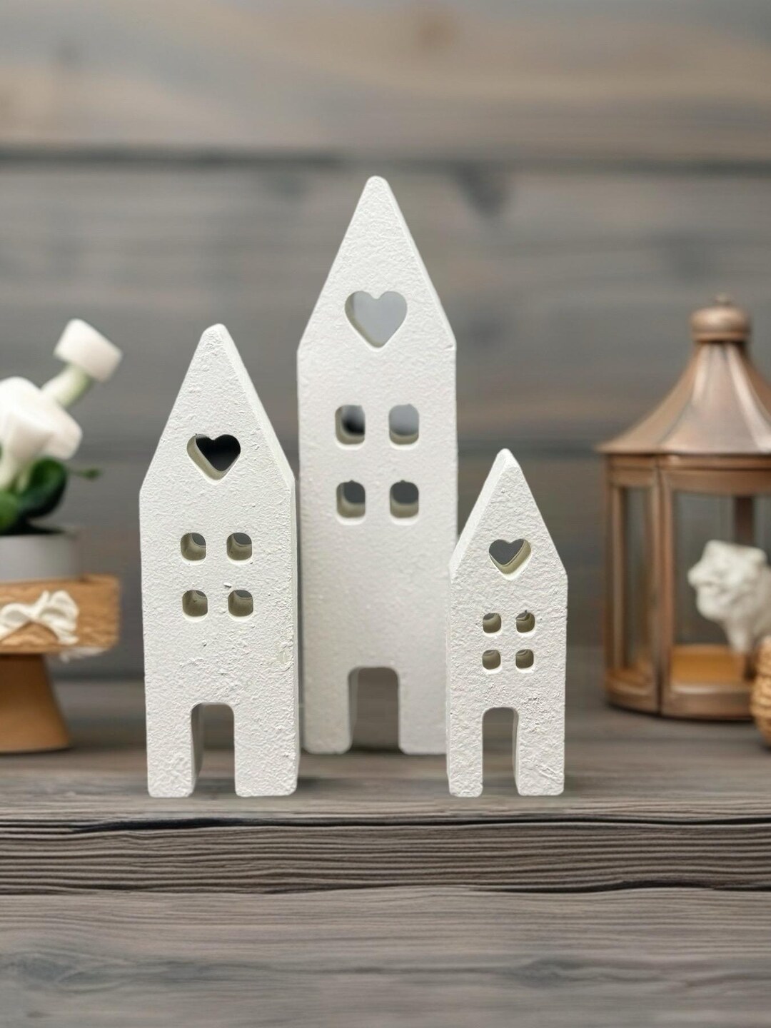 Lighthouse- Handmade Gypsum House Decor Set – Minimalist Scandinavian ...