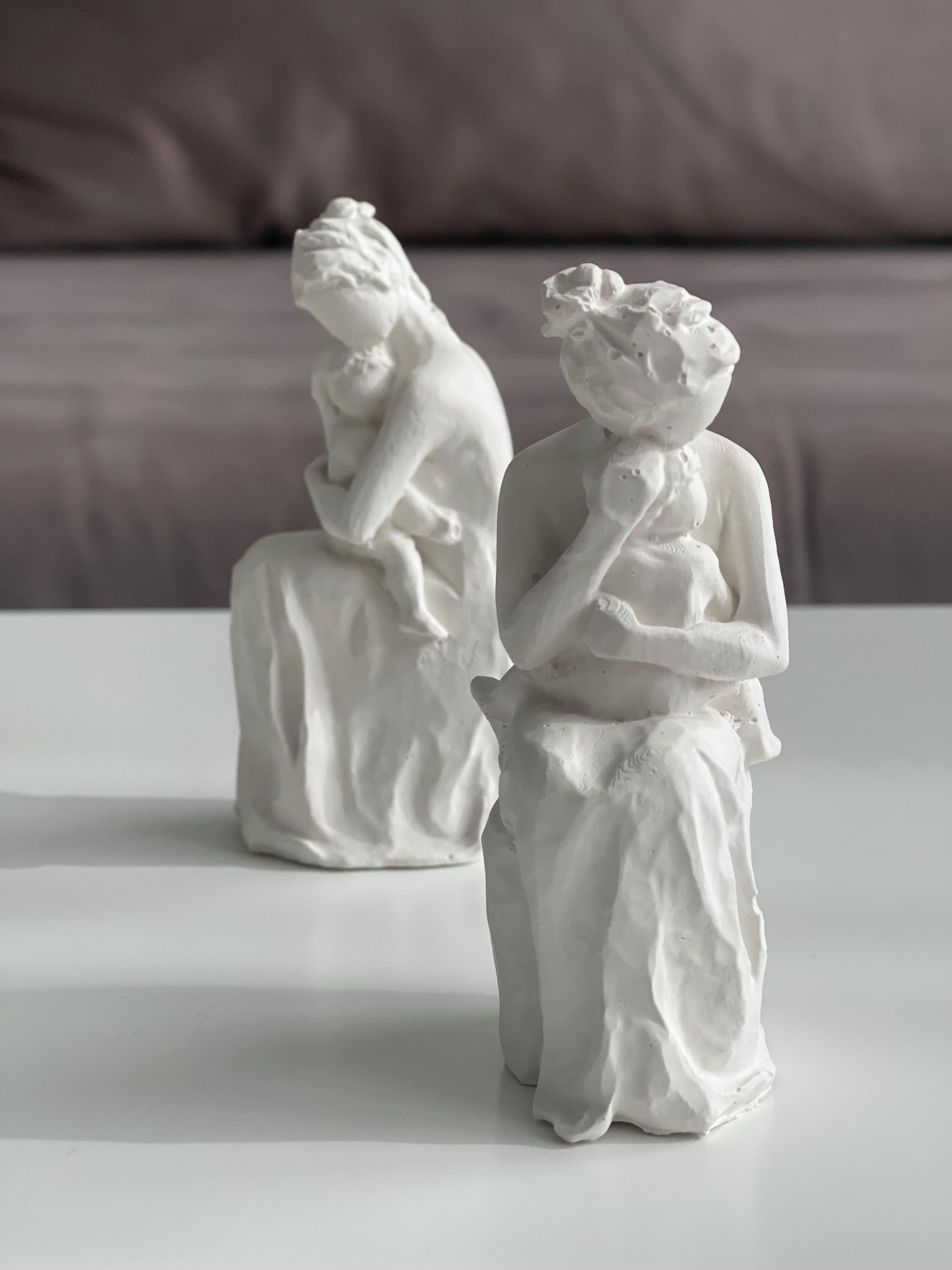 New Mom Figurine / Chic Motherhood Decor Handcrafted Sculpture for the ...