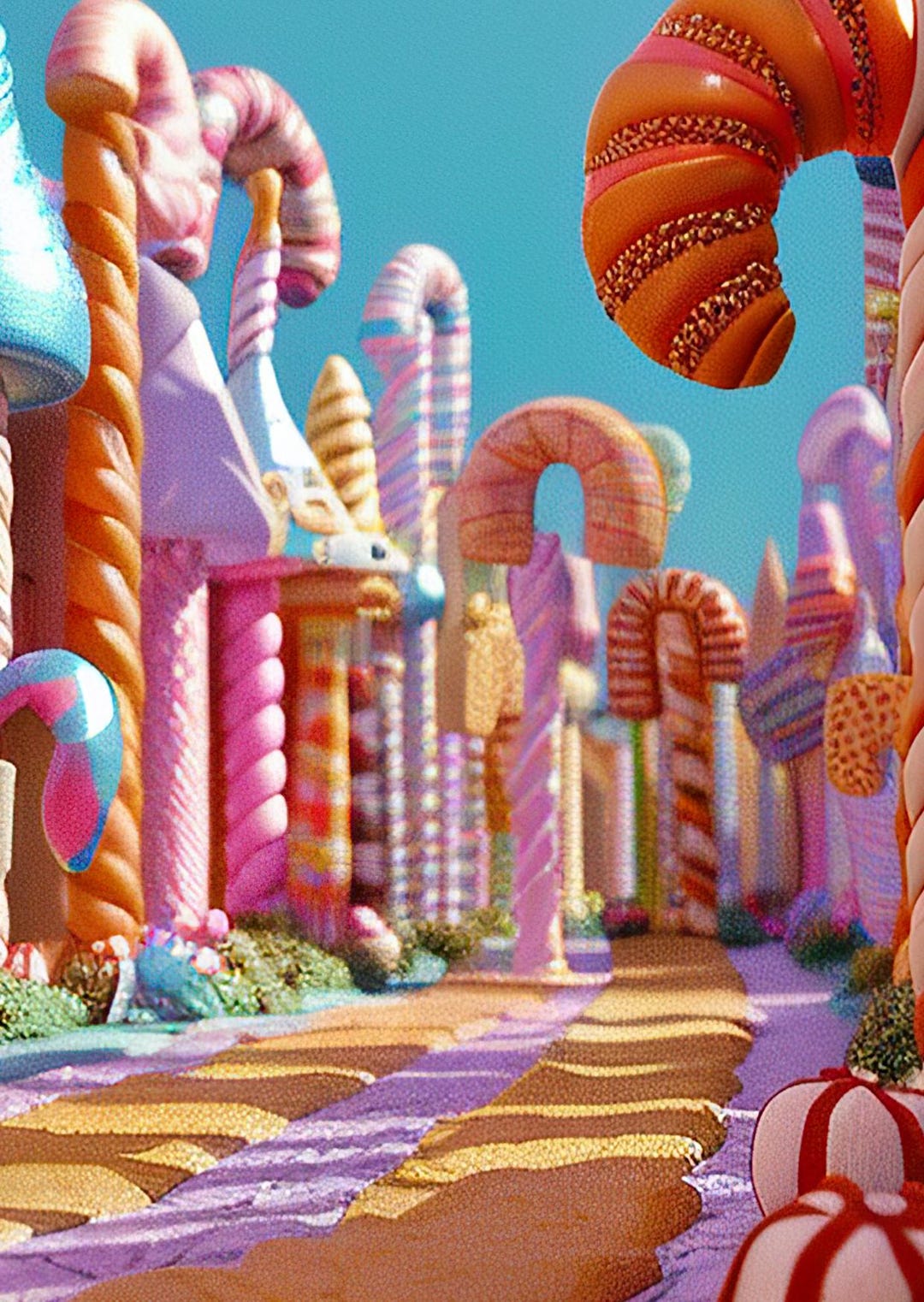 Moving Map Candy Landscape - Etsy