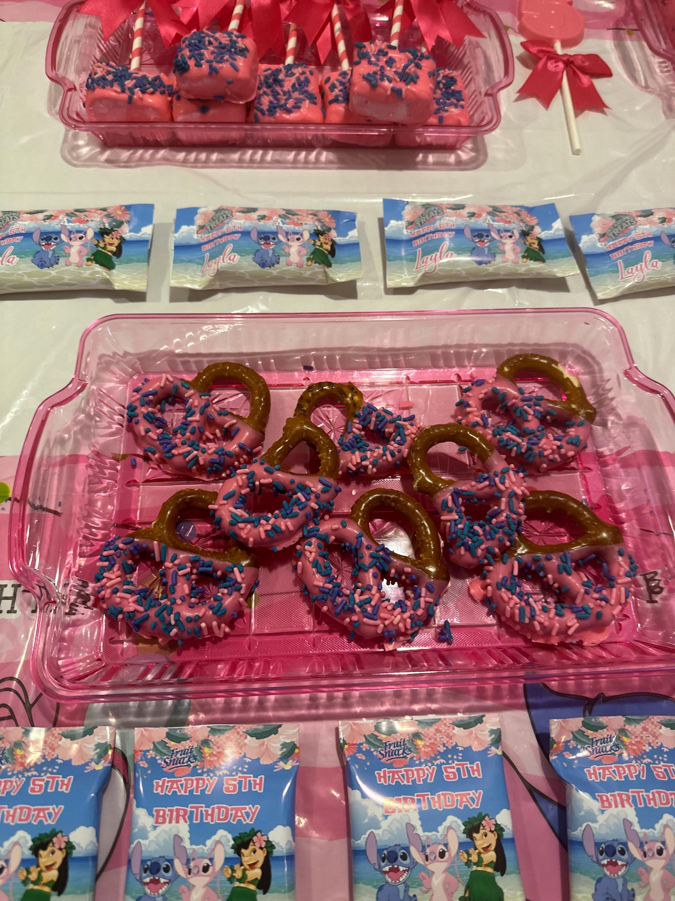 Lilo and Stitch Party Favor Box – 60 Pc Dessert Treats, Pink and Blue ...