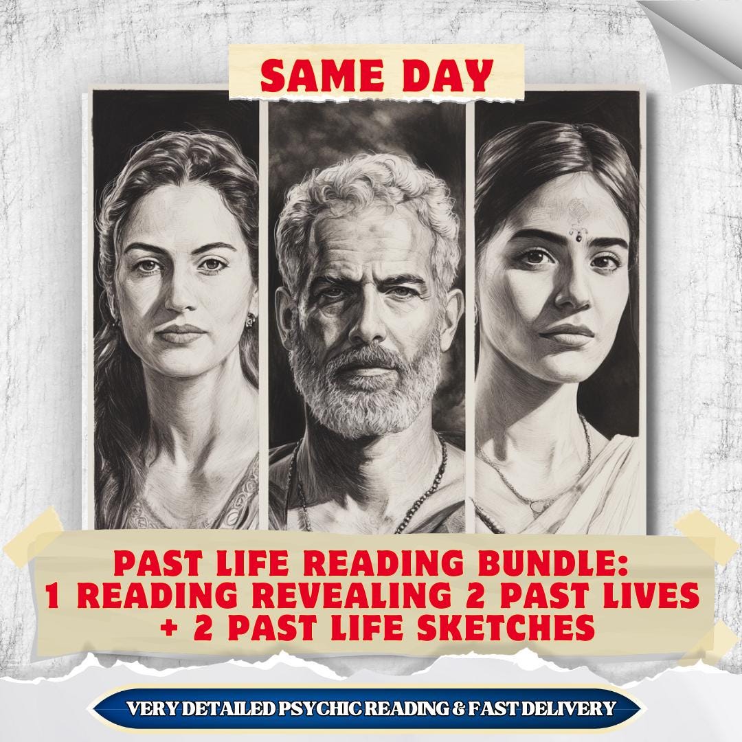 Past Life Reading + 2 Portraits, Who Were You? Soul Past Lives, Karmic ...