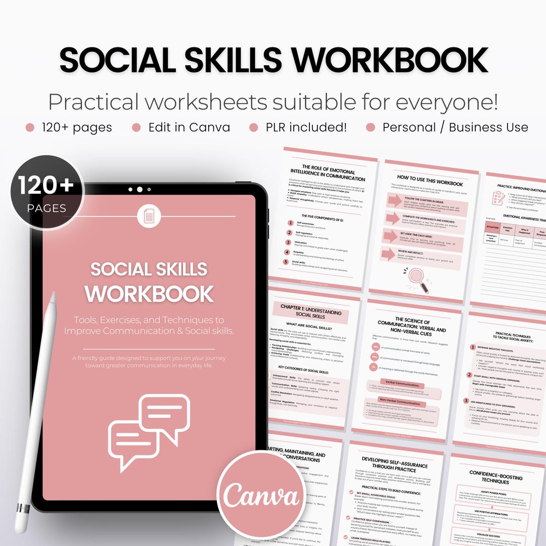 Social Skills Tools Workbook PLR for Coaches | Coaching Tools, Toolkits ...