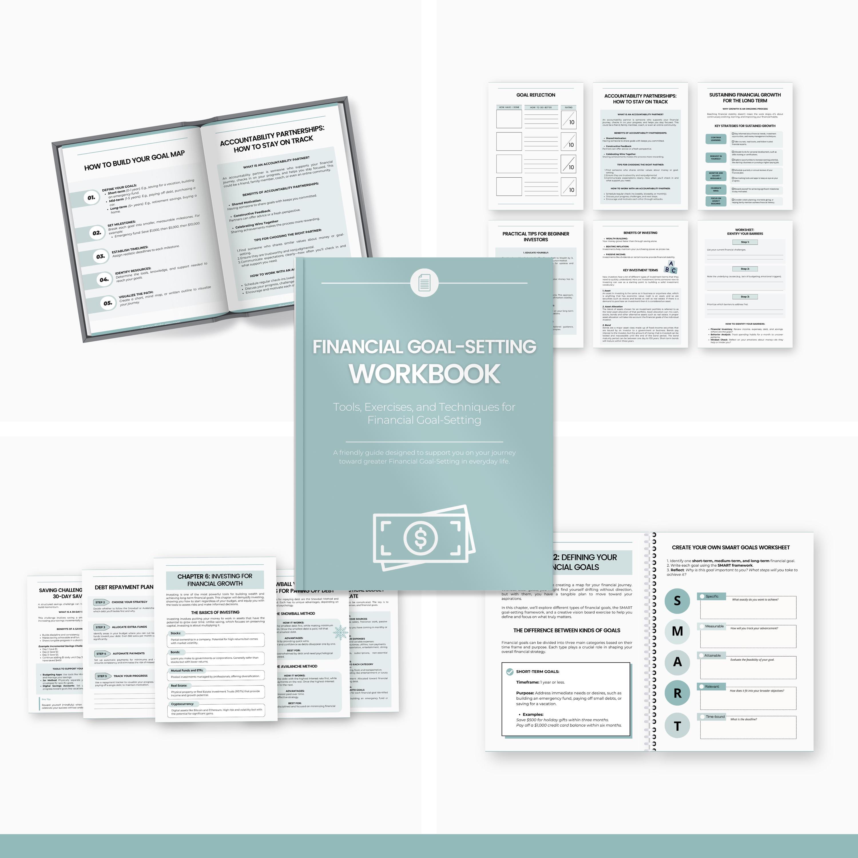 Financial Goal-setting Workbook, Financial Education Worksheets ...