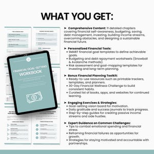 Financial Goal-setting Workbook, Financial Education Worksheets ...