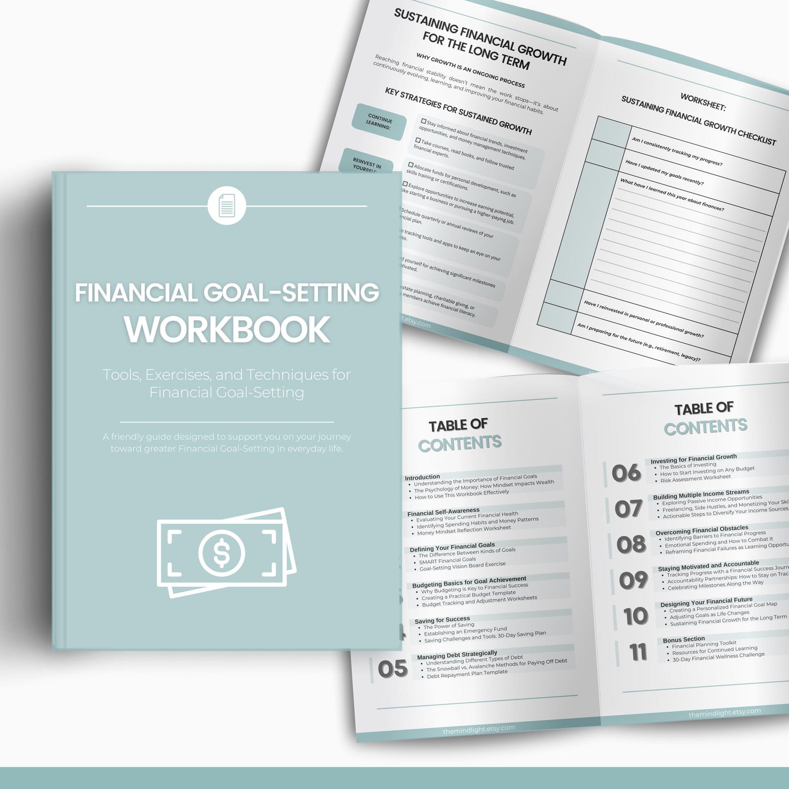 Financial Goal-setting Workbook, Financial Education Worksheets ...