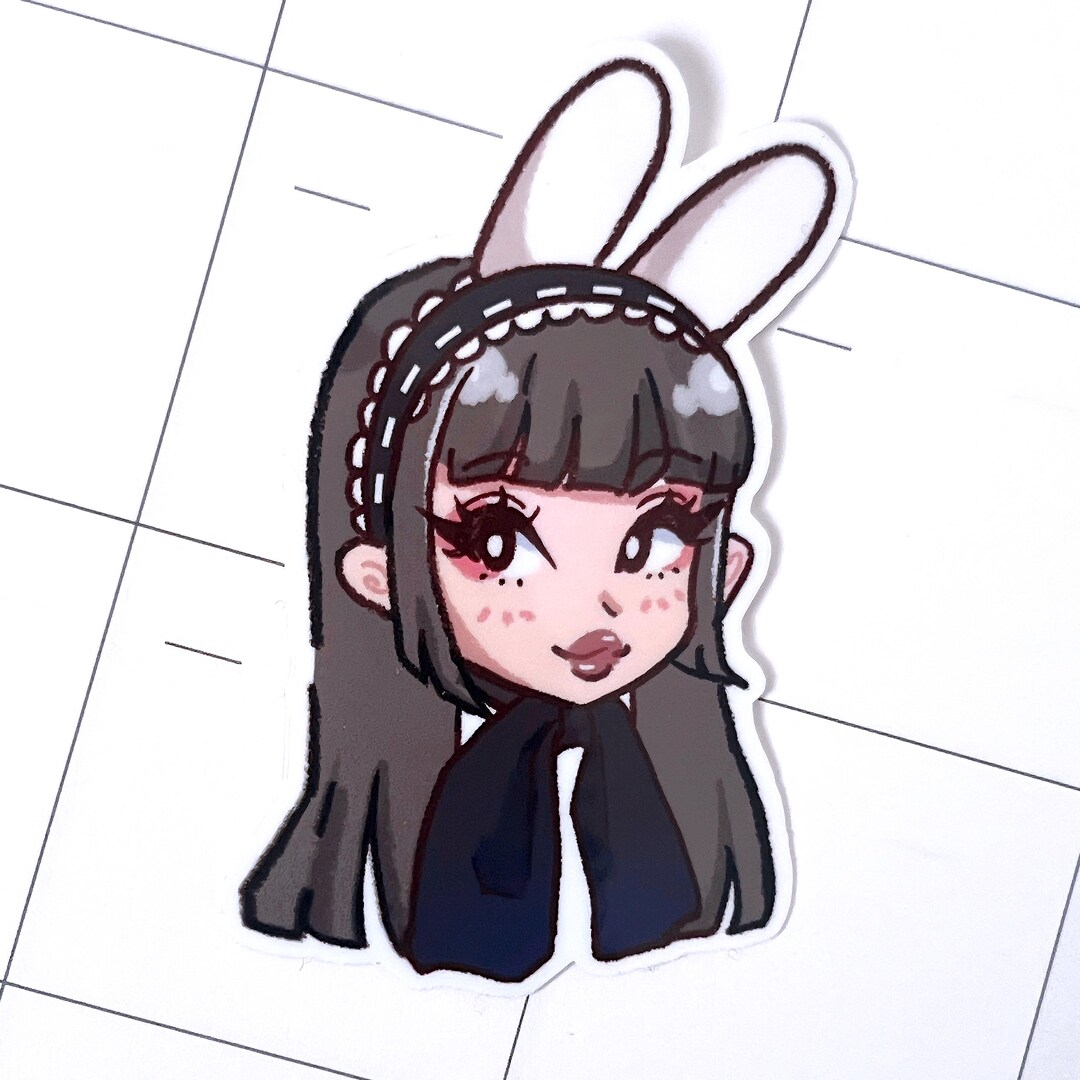 Bunny Girl Vinyl Glossy Sticker Journal Sticker - Etsy