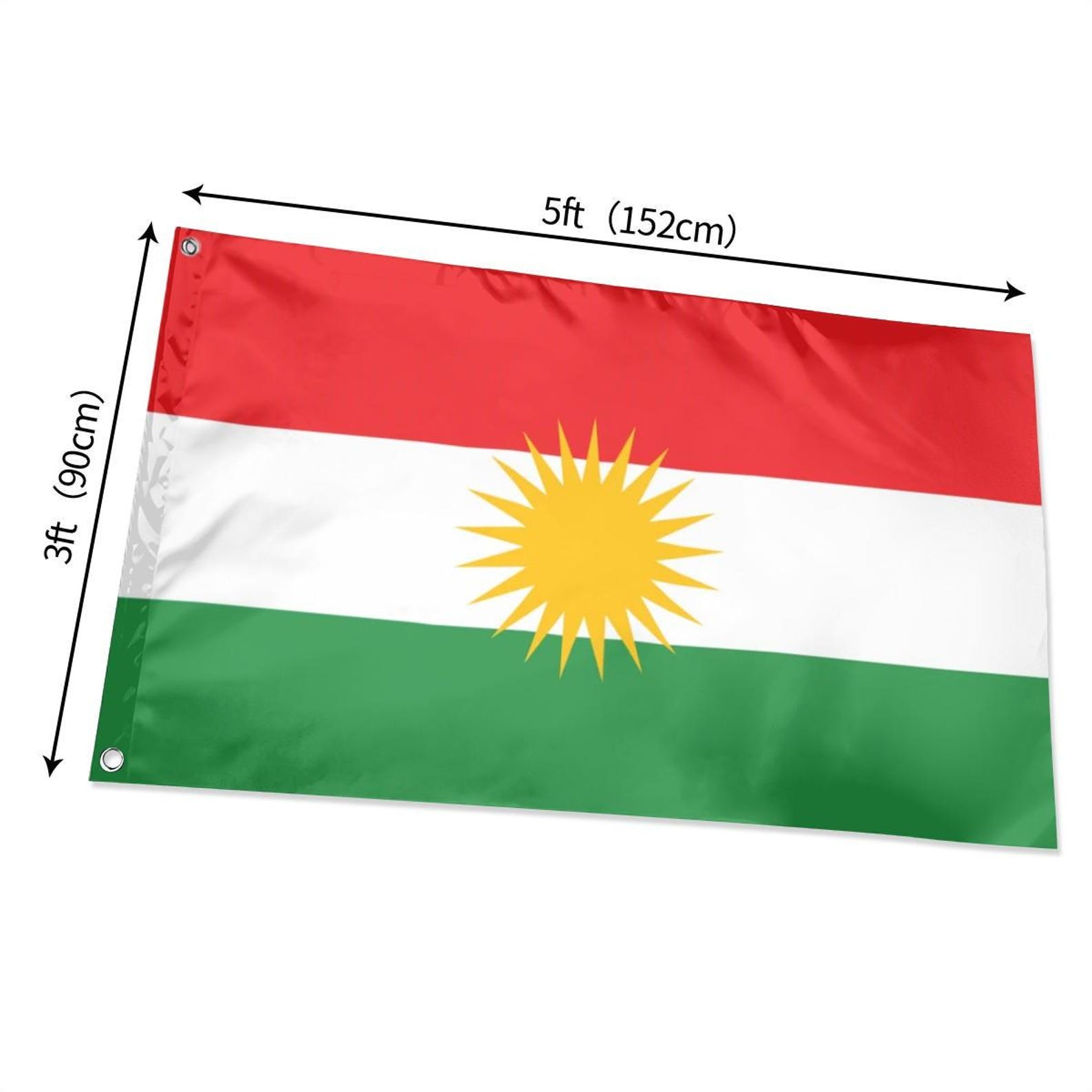 Kurdistan Flag Tapestry: Polyester Wall Banner (90x150 Cm) - Etsy