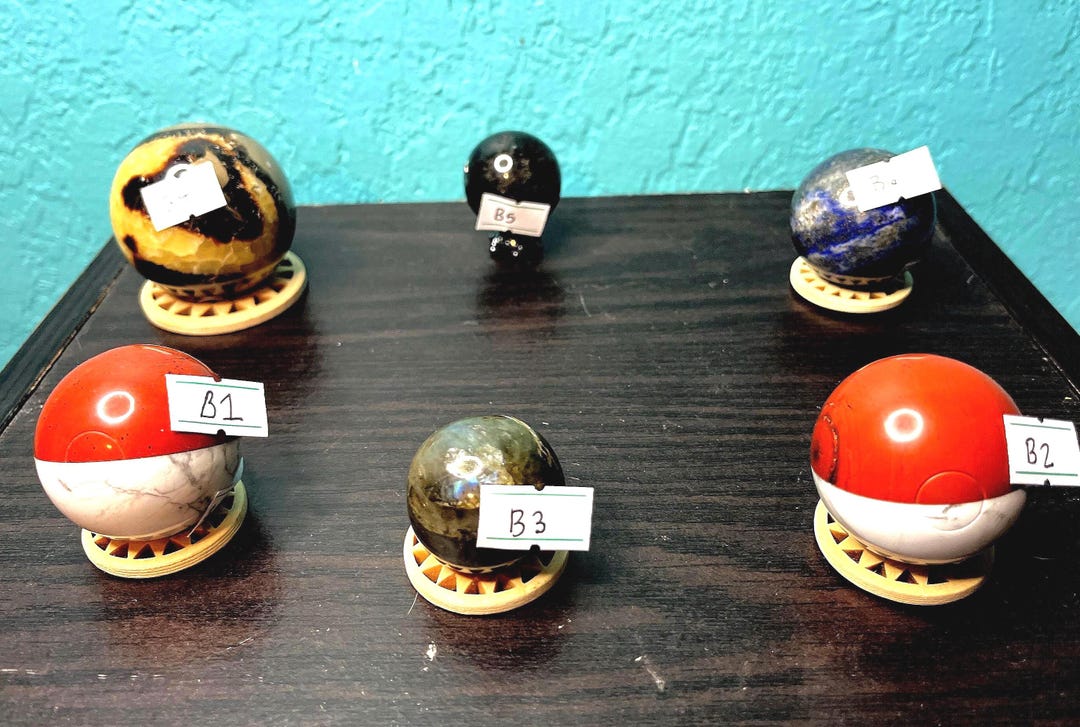 Crystal Sphere Collection Pokémon Sphere, Smoky Quartz, Septarian ...