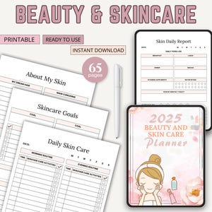 Printable Beauty and Skin Care Planner, Daily Skin Care Routine, Beauty ...