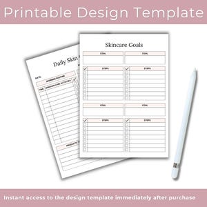 Printable Beauty and Skin Care Planner, Daily Skin Care Routine, Beauty ...