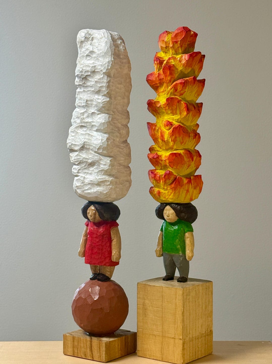 Pillar of Cloud / Pillar of Fire ,wooden Sculpture,decoration,unique ...