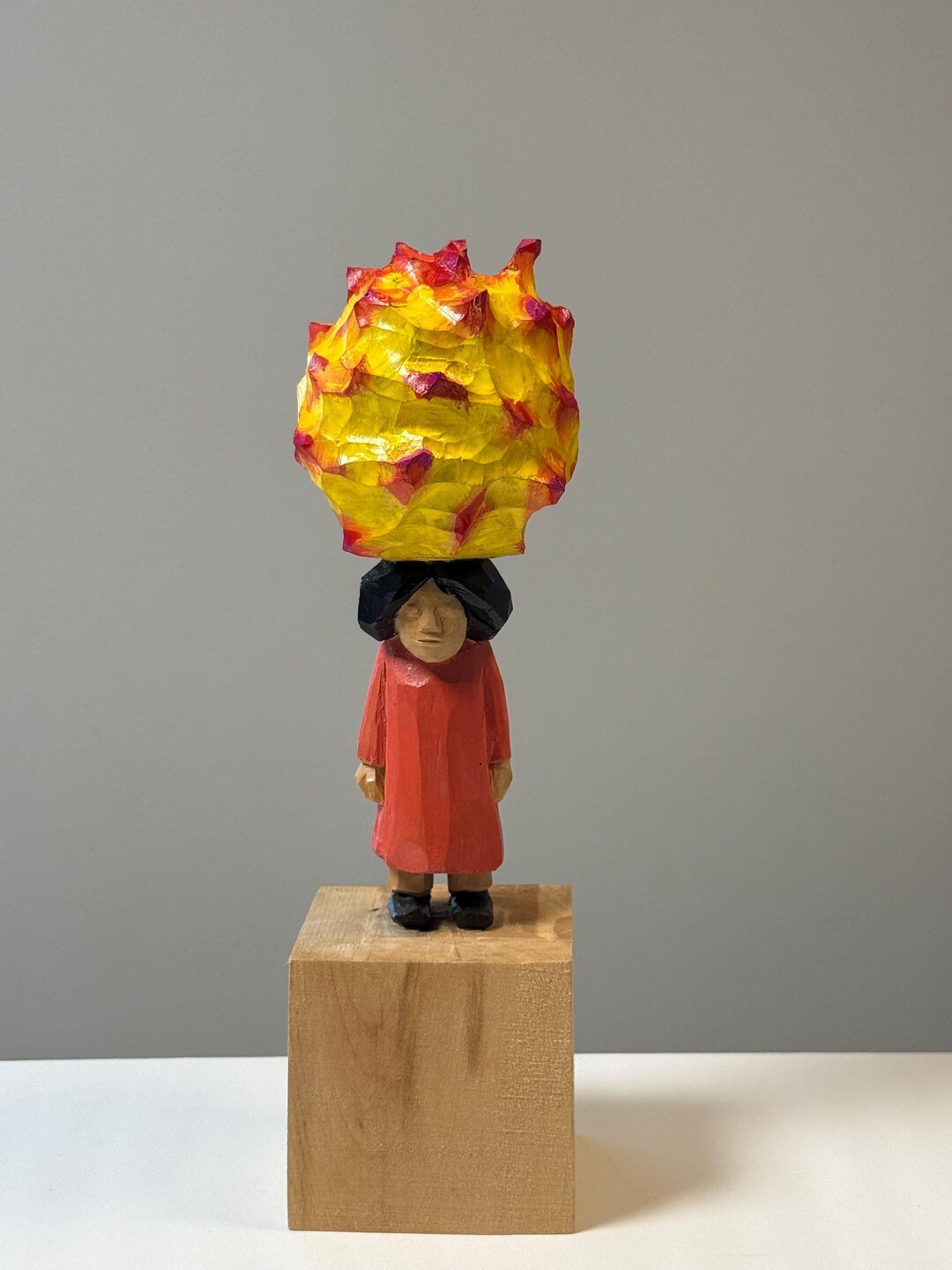 Flame,creative Wood Carving, Wooden Sculpture,decoration,collection ...
