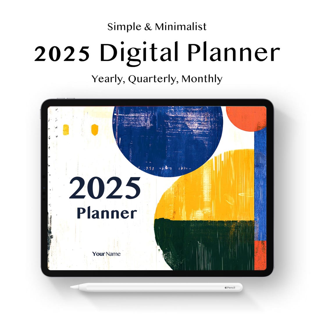Simple Digital Planner | 2025 Planner | Minimalist Planner | Yearly ...