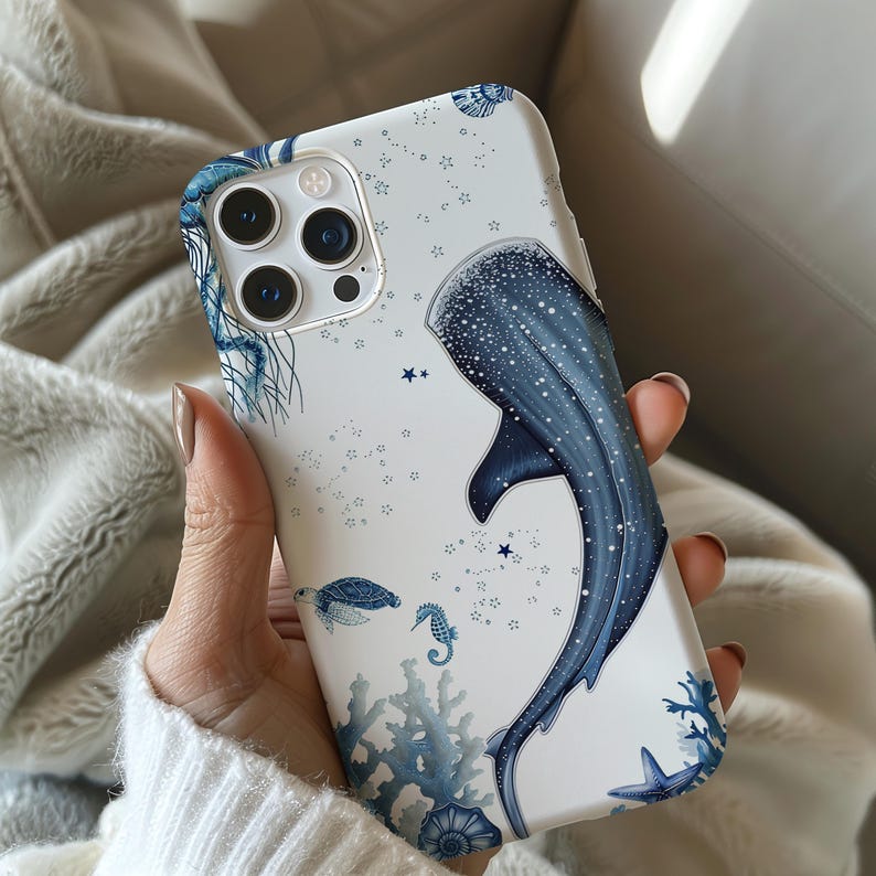 Whale Shark Phone Case Coral Reef Phone Cover Ocean Phone Case Coastal ...