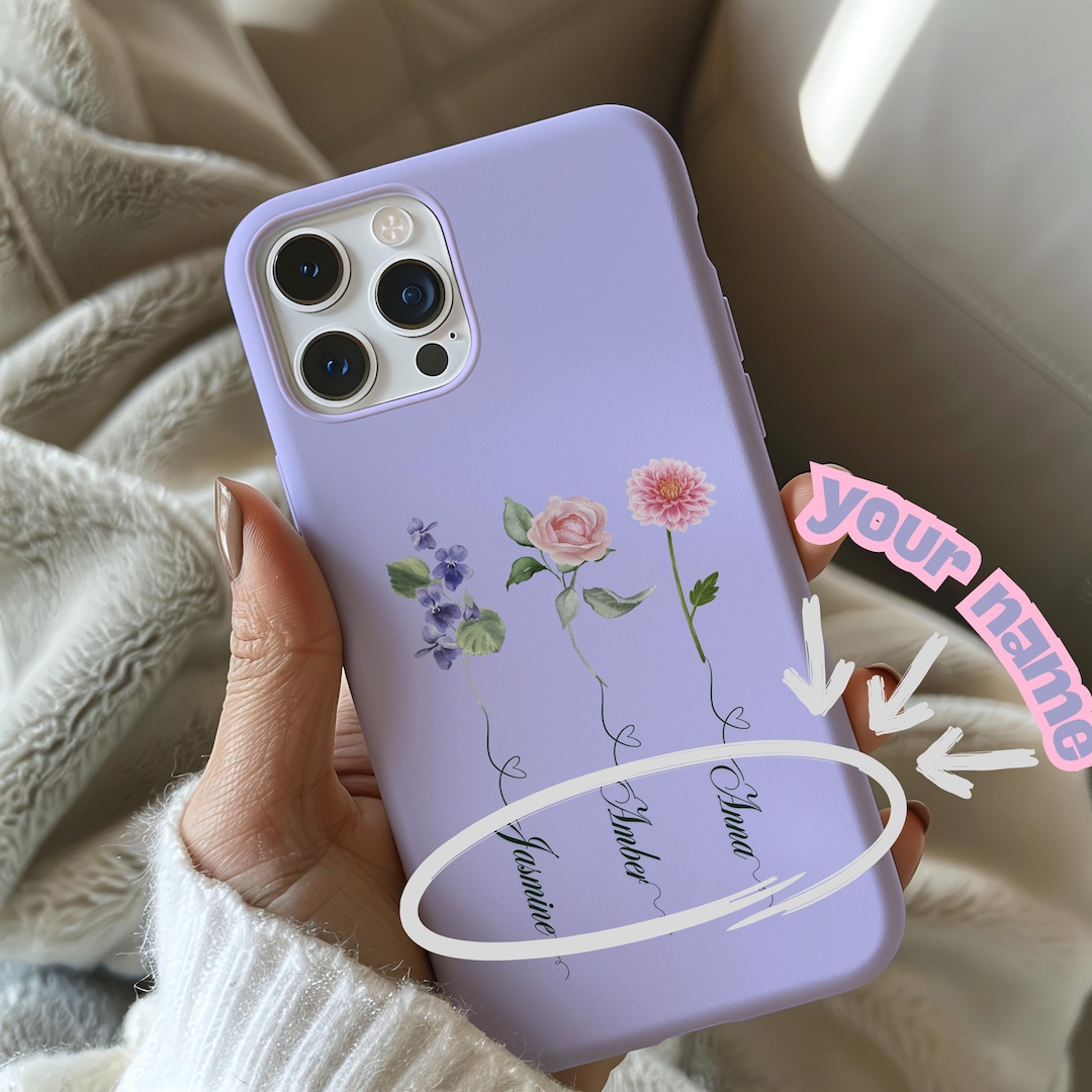 Personalized Mama, Grandma Phone Case With Birth Month Flower for ...