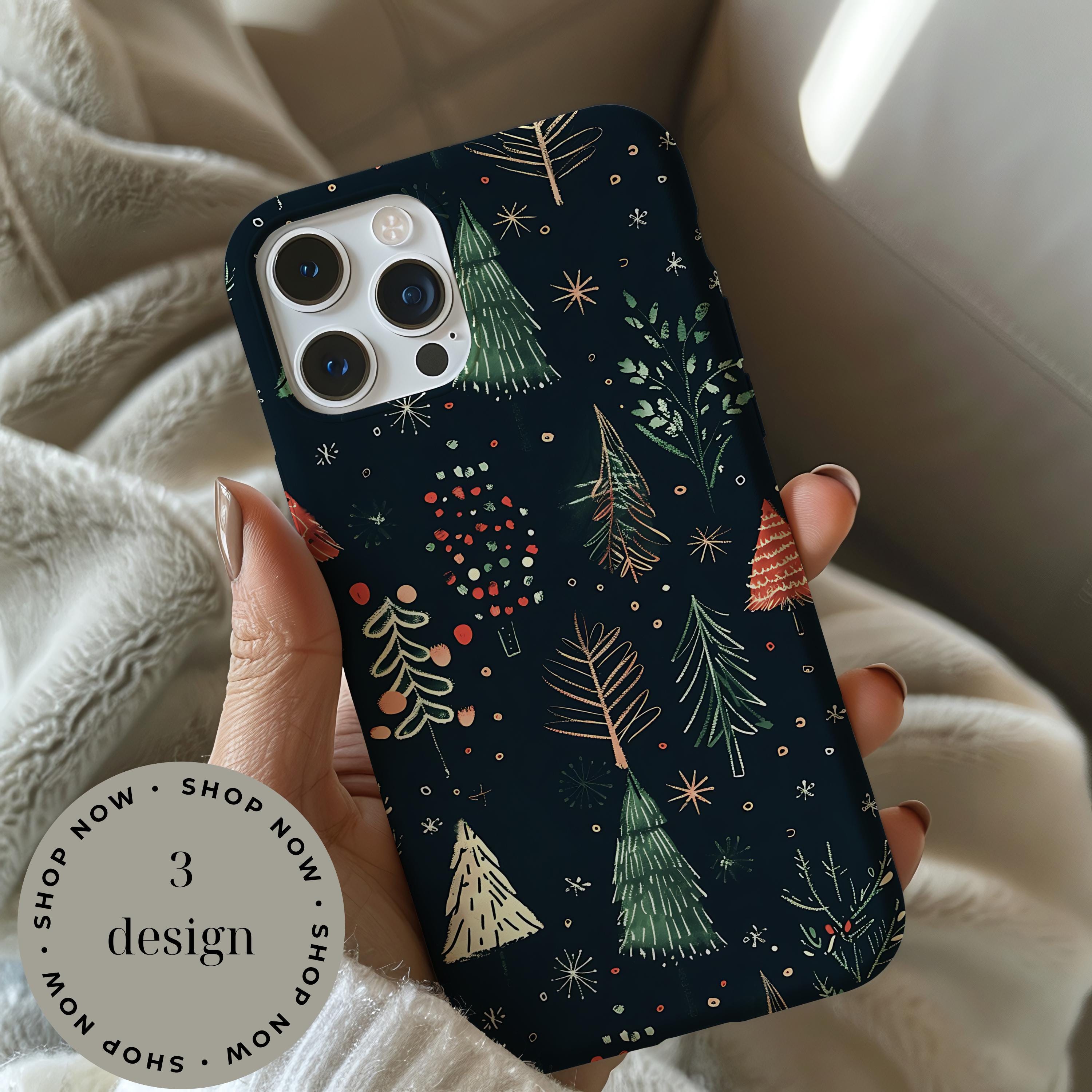 Vintage Christmas Trees Phone Case, Christmas Gift Ideas, Stocking ...