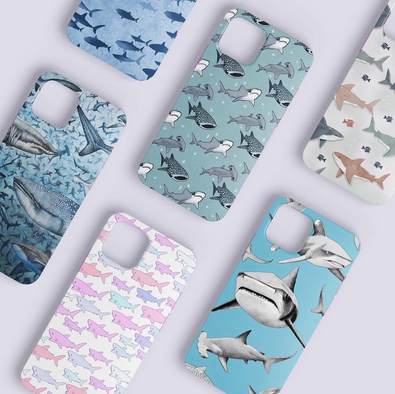 Ocean Animal Whale Shark Pattern Phone Case Fit for Apple iPhone 16 Pro ...