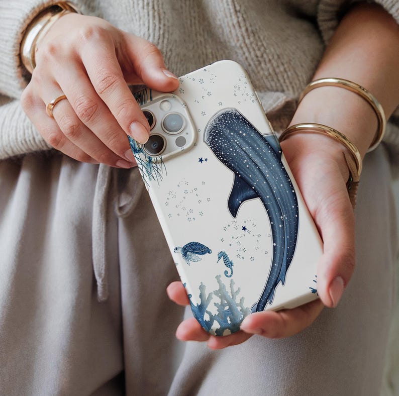 Whale Shark Phone Case Coral Reef Phone Cover Ocean Phone Case Coastal ...