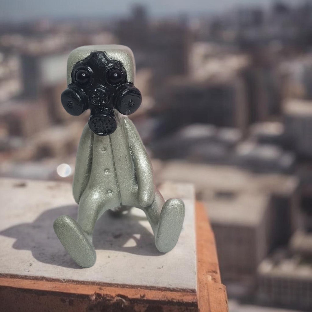 Gas Mask Robot Resin Figure - Etsy