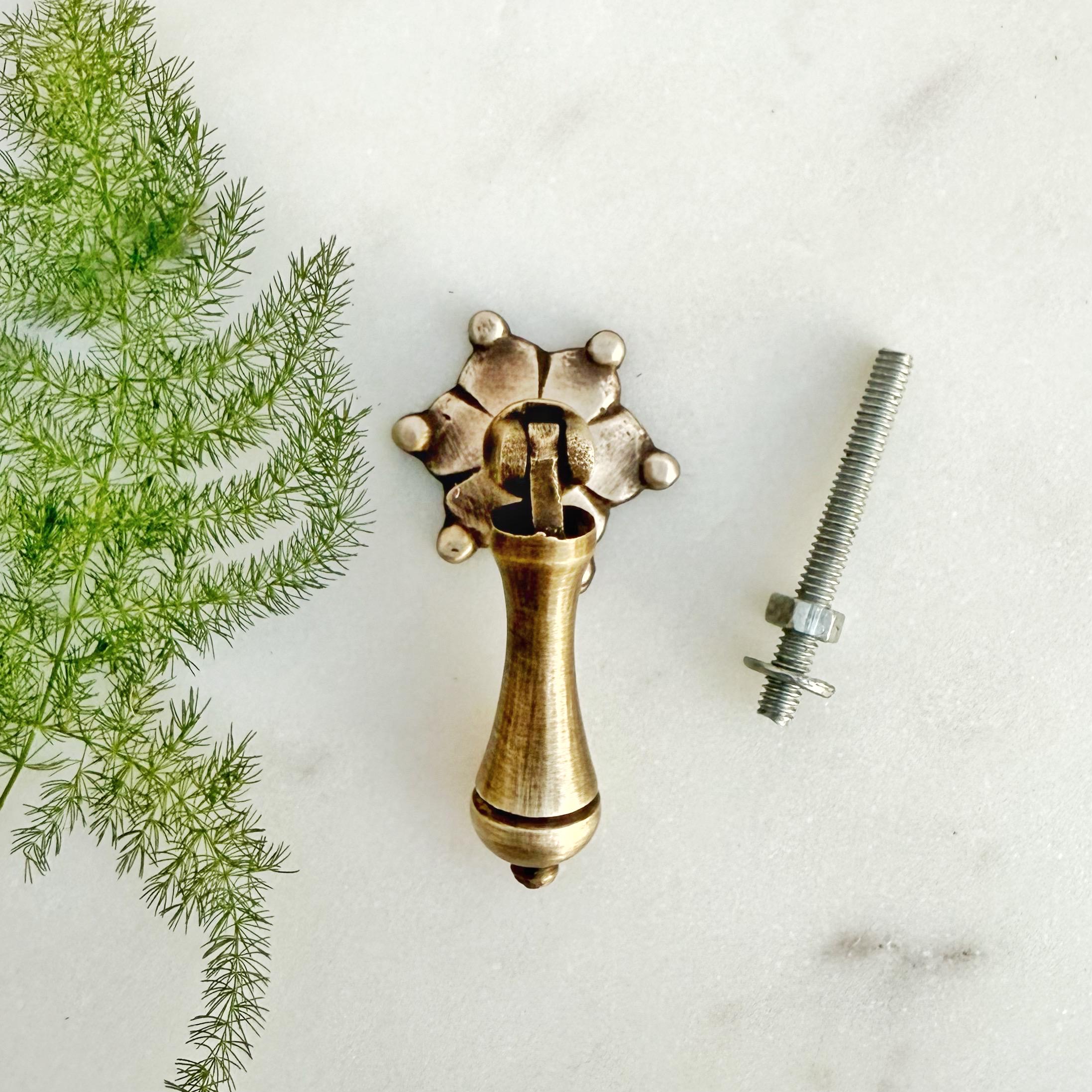 Teardrop Pull, Brass Teardrop Pull, Teardrop Knob, Vintage Style Pull ...