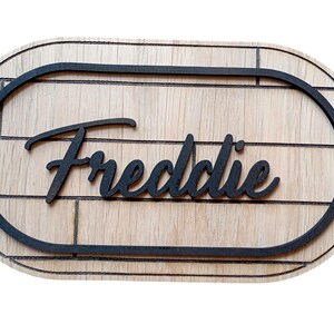 Personalised Wooden Name Sign – Custom Kids Room Wall Décor (18 X 10 Cm ...