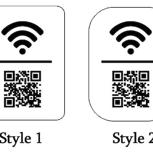 Wifi Qr Code Sign, Air Bnb Scanner, Office Wifi Plaque , Freestanding ...