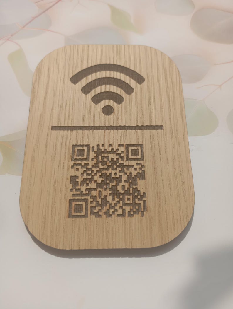 Wifi Qr Code Sign, Air Bnb Scanner, Office Wifi Plaque - Etsy