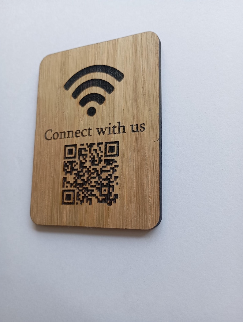 Wifi Qr Code Sign, Air Bnb Scanner, Office Wifi Plaque - Etsy
